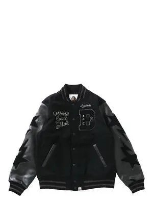 BAPE Varsity Jacket Black