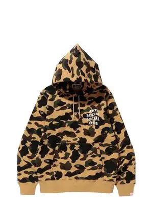 BAPE BAPE X Anti Social Club 1st Camo Pullover Hoodie Yellow Camo