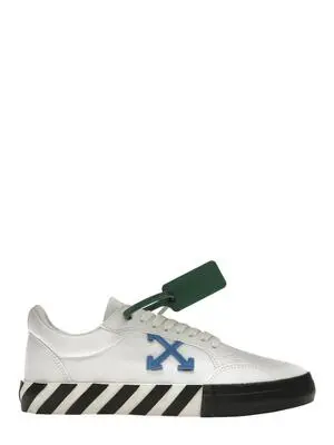 Off-White Low Vulcanized Canvas Sneakers - White/blue