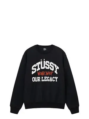 StÜssy X Our Legacy Collegiate Crewneck Sweatshirt - Black