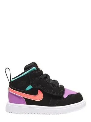 JORDAN 1 Mid Alt Sneakers - Black/total Orange/aura Green