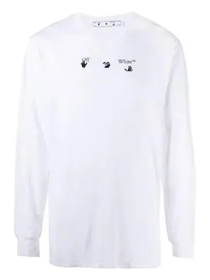 Off-White Marker Arrows Long Sleeve T-shirt - White Blue