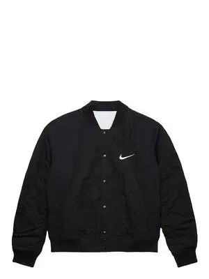 StÜssy X Nike Reversible Varsity Jacket - Black/sail
