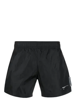 Off-White Logo Swim Shorts - Black/white