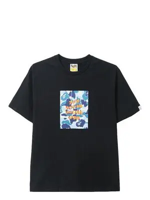 A BATHING APE X Anti Social Club Abc Camo Box Tee Shirtin Black/blue
