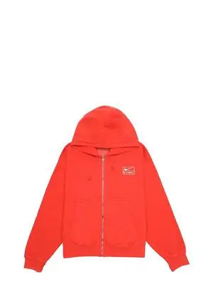 StÜssy Stussy X Nike Pigment Dyed Fleece Zip Hoodie Habanero Red
