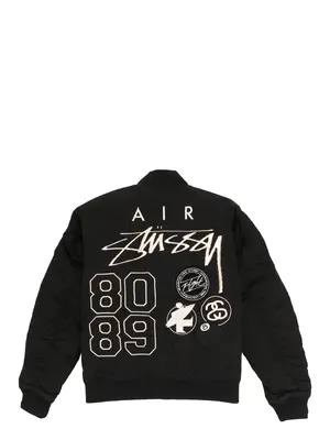 StÜssy X Nike Reversible Varsity Jacket - Black/sail