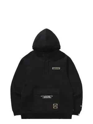 A BATHING APE X Alpha Industries Rib Collar Hoodie - Black