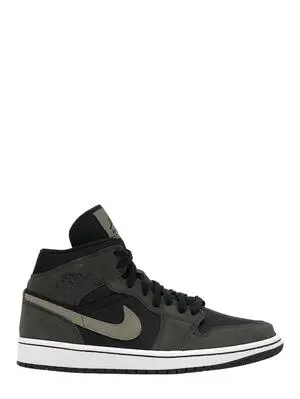 JORDAN Jordan 1 Mid Military Olive Sneakers Black/trooper/sequoia