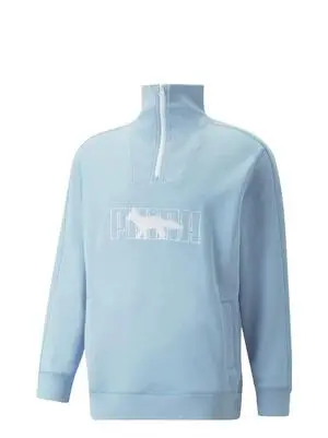 PUMA Puma X Maison Kitsune Half-Zip Sweater Blue