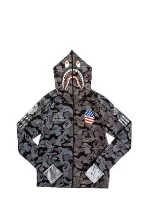 A BATHING APE X Adidas Sb Shark Hoodie - Black