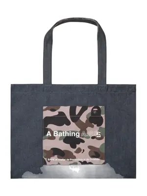 A BATHING APE X A. P. C. Denim Tote Bag - Indigo