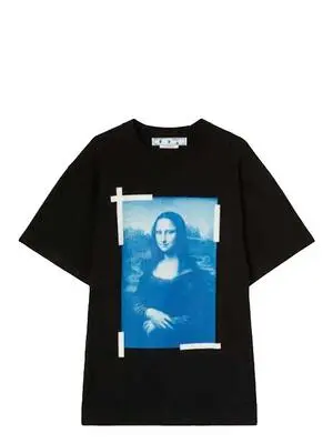 Off-White Monalisa Over Short Sleeve Tee Shirt - Black/blue