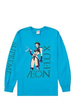 Supreme Aeon Flux Long Sleeve Tee Shirt Bright Blue