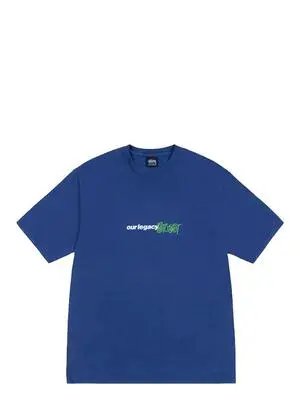 StÜssy X Our Legacy Ol Sport Pigment Dyed Tee Shirt Blueberry