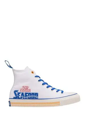 CONVERSE Chuck Taylor All Star Hi Nissin Cup Noodle Sea Food Sneakers - White/blue/yellow