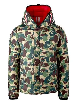 A BATHING APE X Canada Goose X Concepts Crofton Shark Hoodie - Red/abc Camo