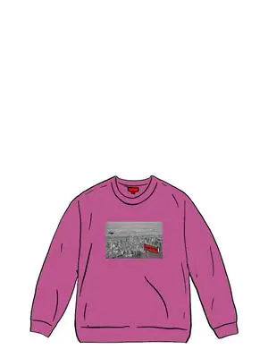 Supreme Aerial Crewneck Sweatshirt - Bright Purple