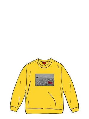 Supreme Aerial Crewneck Sweatshirt - Lemon