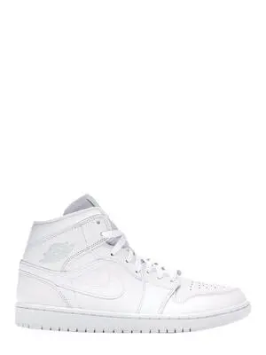 JORDAN Jordan 1 Mid Triple Sneakers White/pure Platinum