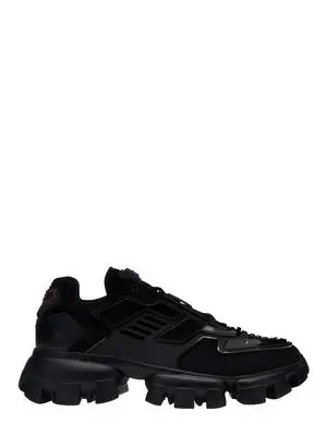 Prada Cloudbust Thunder Knit Sneakers - Black