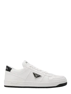 Prada Downtown Leather Low-top Sneakers - White/black