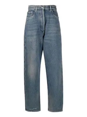 Prada High Waist Straight-leg Jeans - Blue