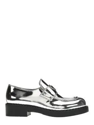 Prada Metallic 50mm Loafers - Silver