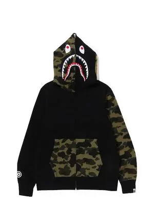 BAPE 1st Camo Shark Full Zip Hoodie - Black