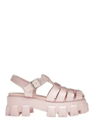 Prada Monolith Foam Rubber Sandals - Alabaster Pink