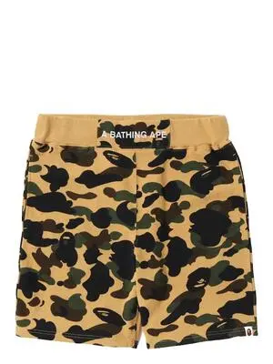 A BATHING APE 1st Camo Sweat Shorts - Yellow