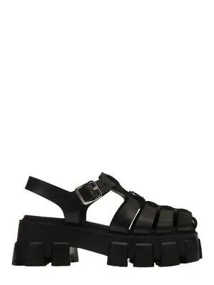 Prada Monolith Foam Rubber Sandals - Black