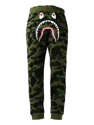A BATHING APE 1st Camo Shark Slim Fit Sweat Pants Green