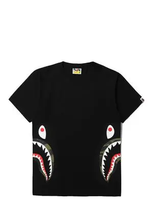 A BATHING APE 1st Camo Side Shark Tee Shirt - Black/green