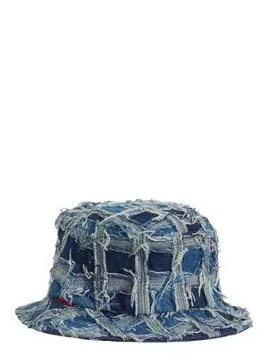 Supreme Supreme Frayed Patchwork Denim Crusher Hat Washed Blue