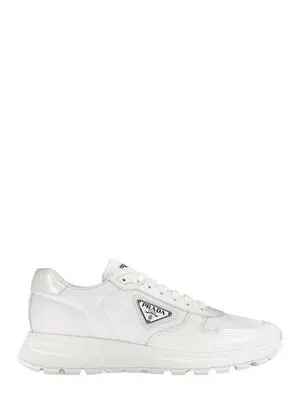 Prada PRAX 01 Re-Nylon And Brushed Leather Sneakers White/white