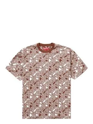 Supreme Fuck Intarsia Short Sleeve Top Brown