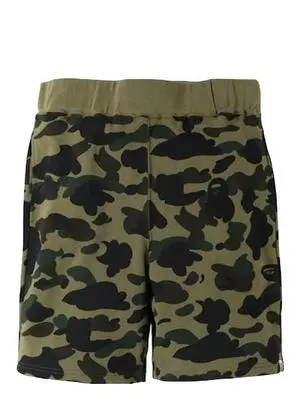A BATHING APE 1st Camo Sweat Shorts - Green