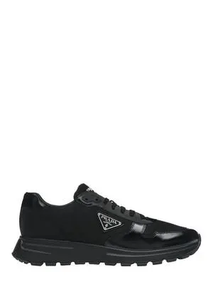 Prada Prax 01 Re-nylon And Brushed Leather Sneakers - Black