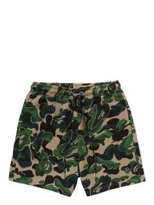 A BATHING APE Art Camo Sweat Shorts - Green