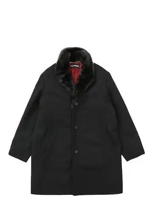 Supreme Fur Collar Car Coat - Black