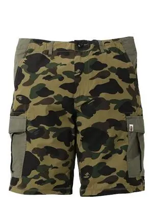 A BATHING APE 1st Camo Wide 6-pocket Shorts - Green