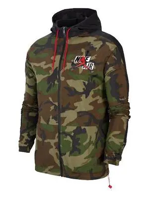 JORDAN Jumpman Classics Camo Windbreaker Jacket - Medium Olive