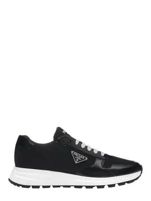 Prada PRAX 01 Re-Nylon And Brushed Leather Sneakers Black/white