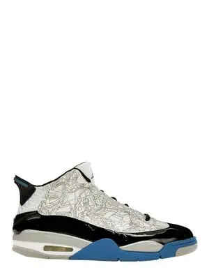 JORDAN Jordan DubZero Athletic Sneakers White/black/light Photoblue