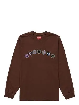 Supreme Geo Arc Long Sleeve Top - Brown