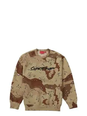 Supreme Futura Logo Crewneck Sweatshirt Chocolate Chip Camo