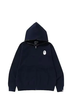 A BATHING APE Relaxed Fit Full Zip Hoodie - Navy Blue