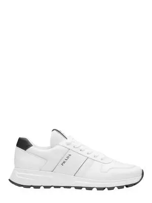 Prada Prax 1 Leather Low-Top Sneakers White/black