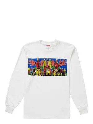 Supreme Gilbert & George Death After Life Long Sleeve Tee Shirt White